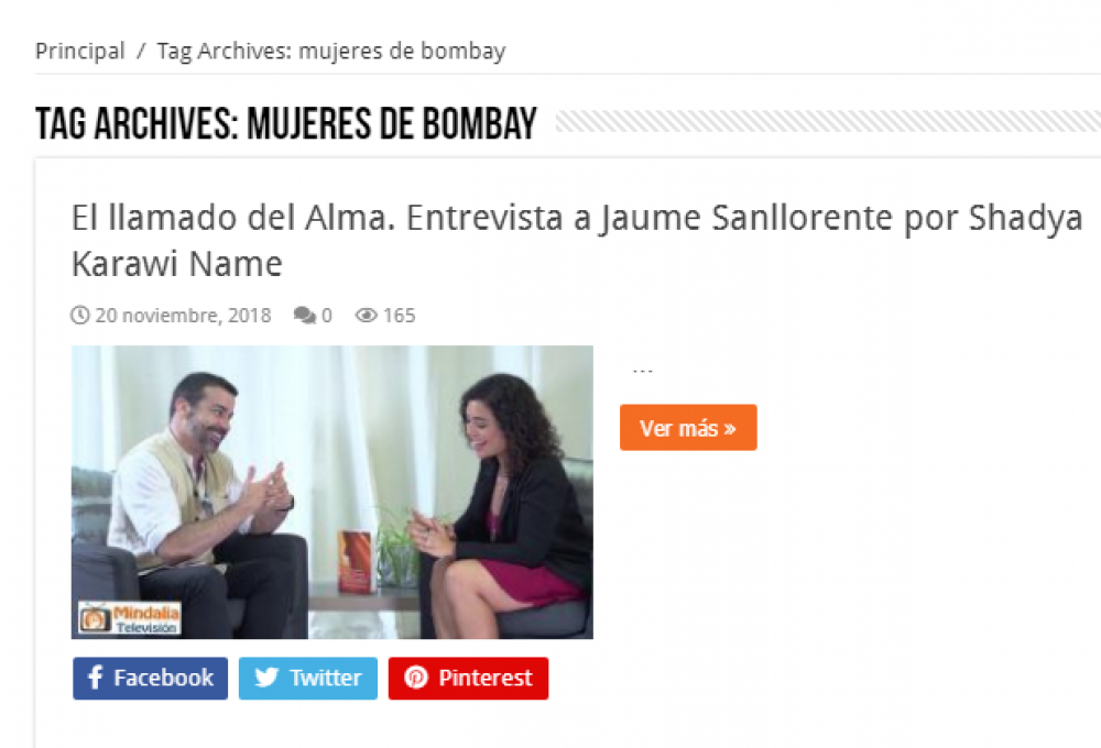 Entrevista a Jaume Sanllorente por Shadya Karawi Name | Sonrisas de Bombay